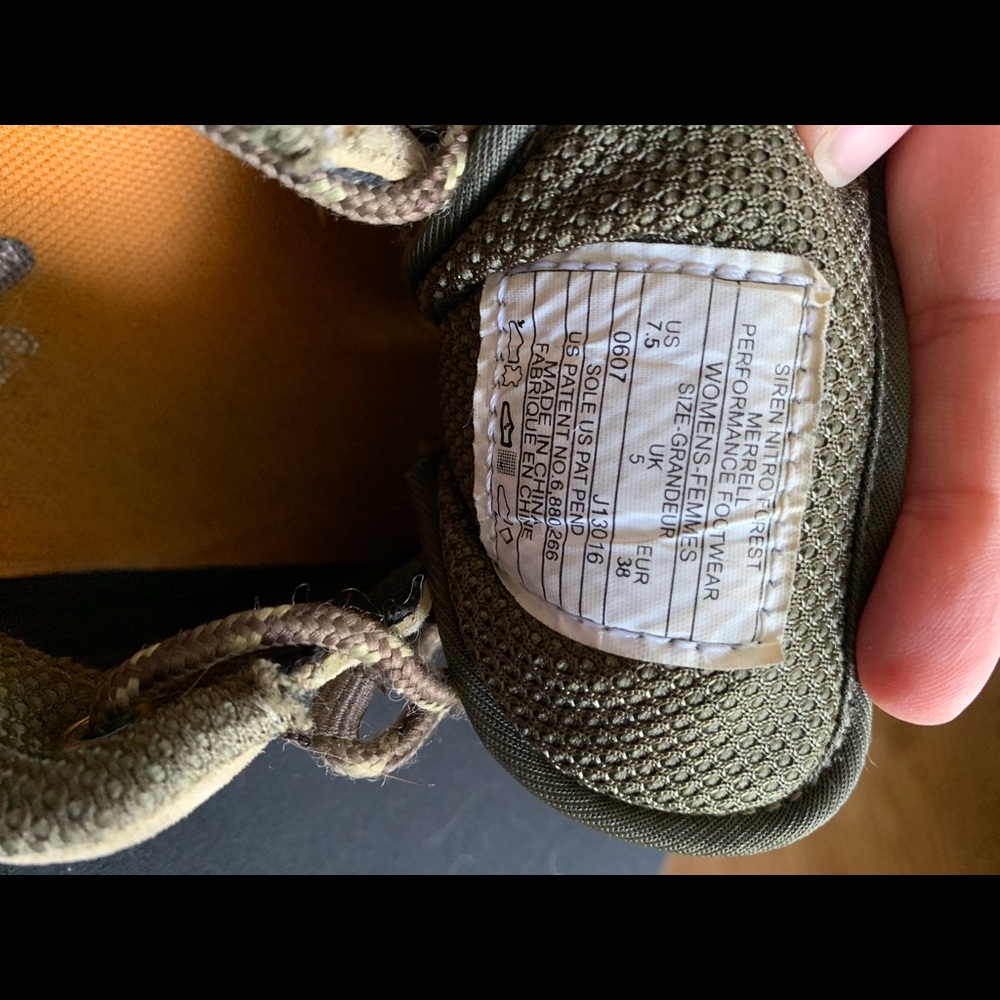 Merrell Siren Nitro Forest Leather Hiking Shoe 7.5 - Gem